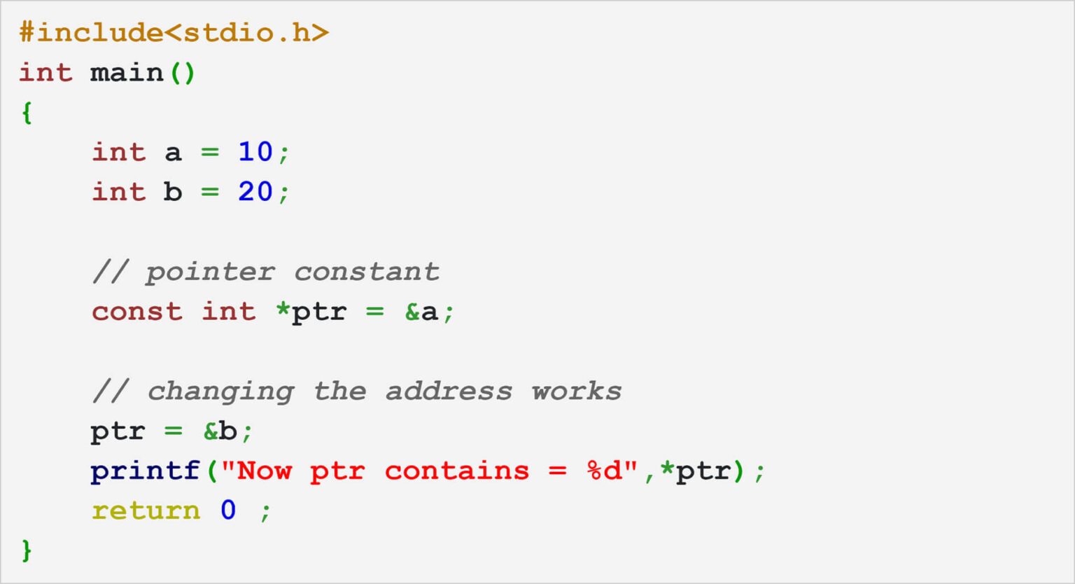 Constant Pointer And Pointer Constant In C Programming 3197